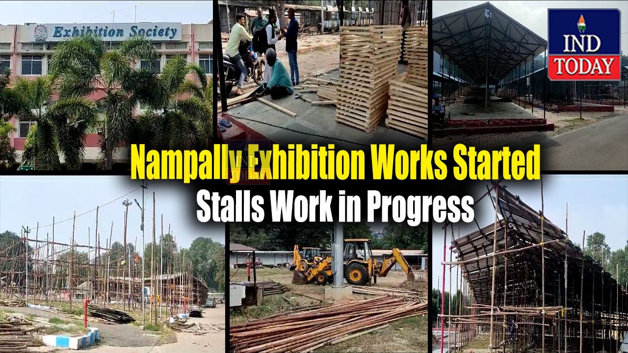 Nampally Exhibition Works Started, Stalls Work in Progress | Numaish ...