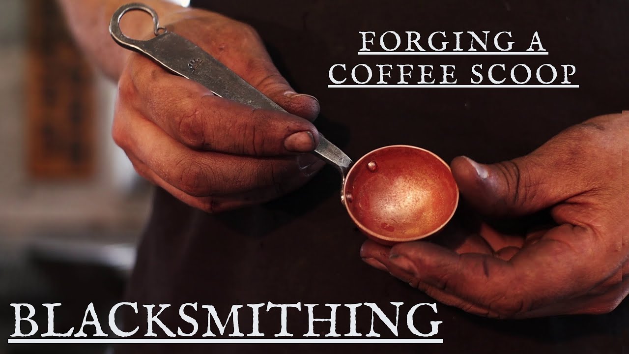 Blacksmithing | Forging a coffee scoop - YouTube