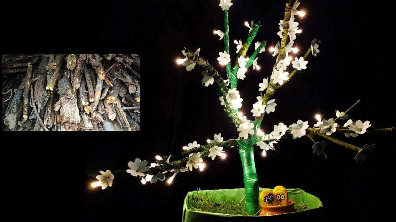 DIY LIGHTING TREE 🎄 / Make a Decorative Lighting Table Plant with ...