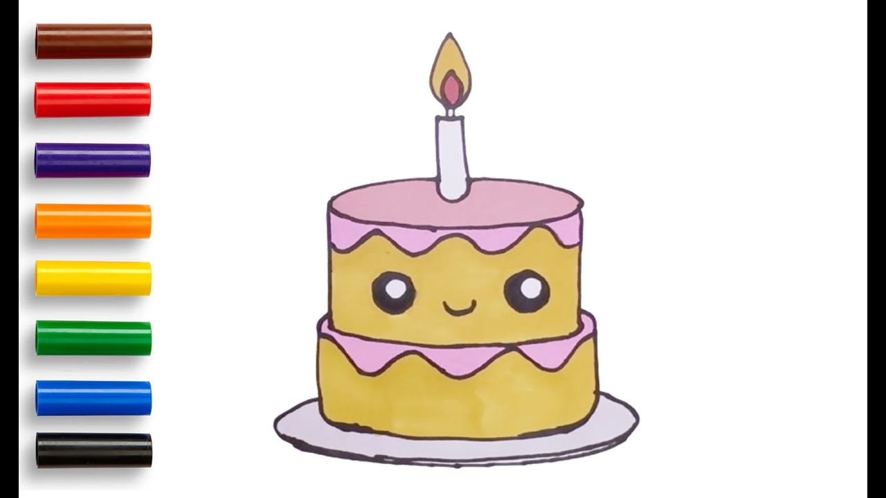How to Draw a cake 🎂 | easy tutorial - YouTube