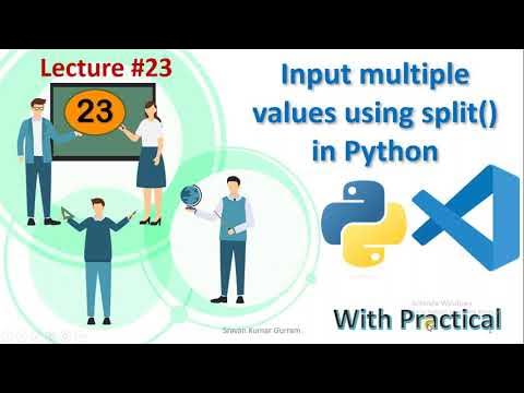 #23. Input Multiple values using split( ) - YouTube