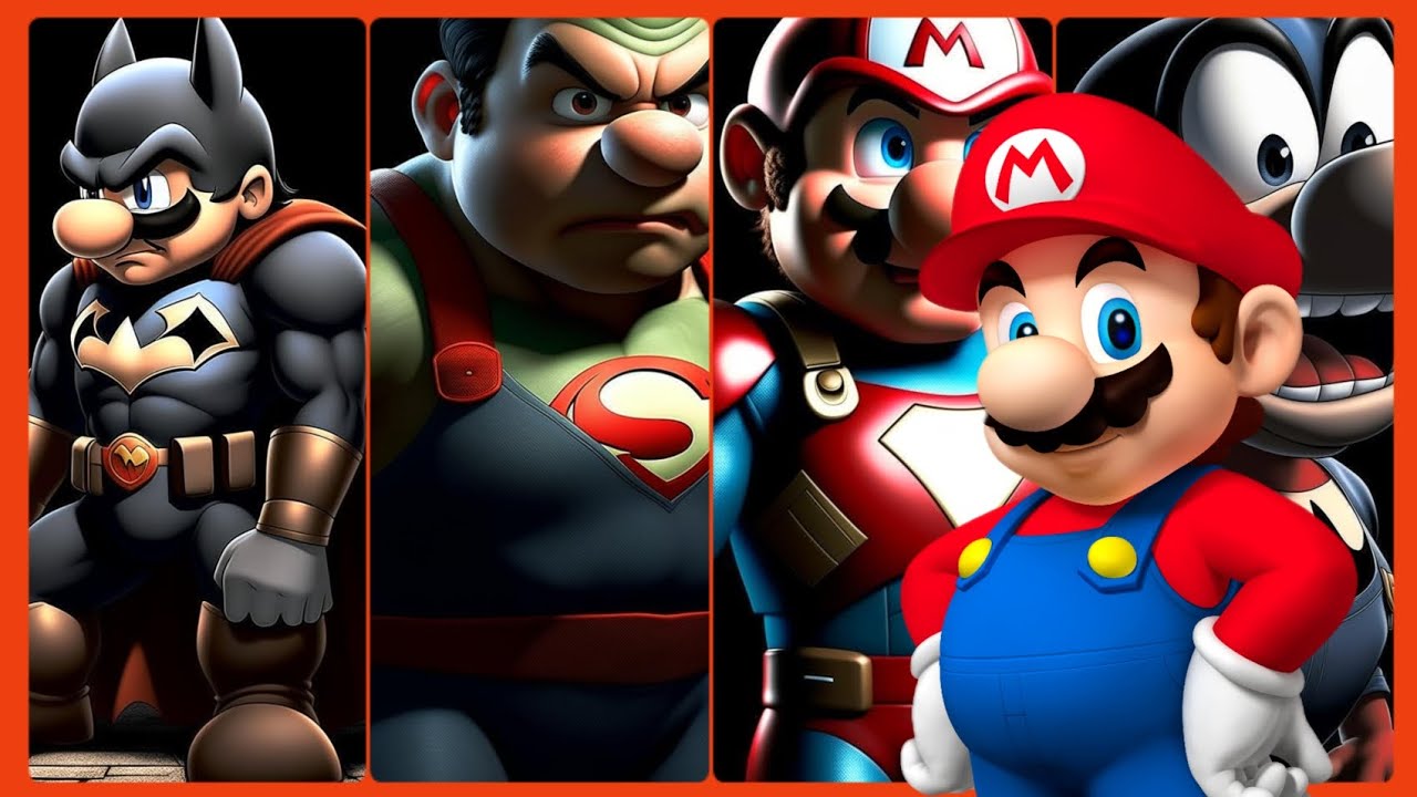 Super Mario as Marvel superheroes | all characters - YouTube