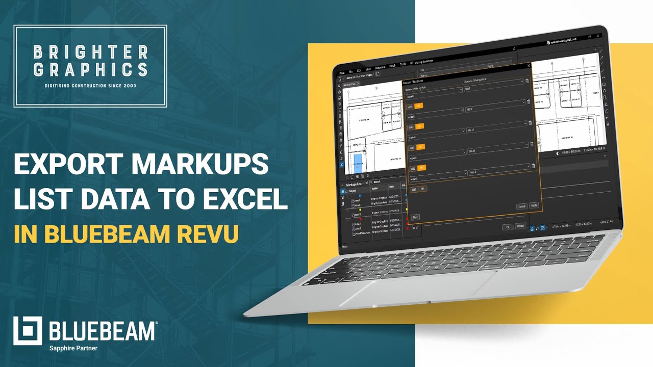 Export Markups List Data to Excel | Bluebeam Markups List Tutorial ...