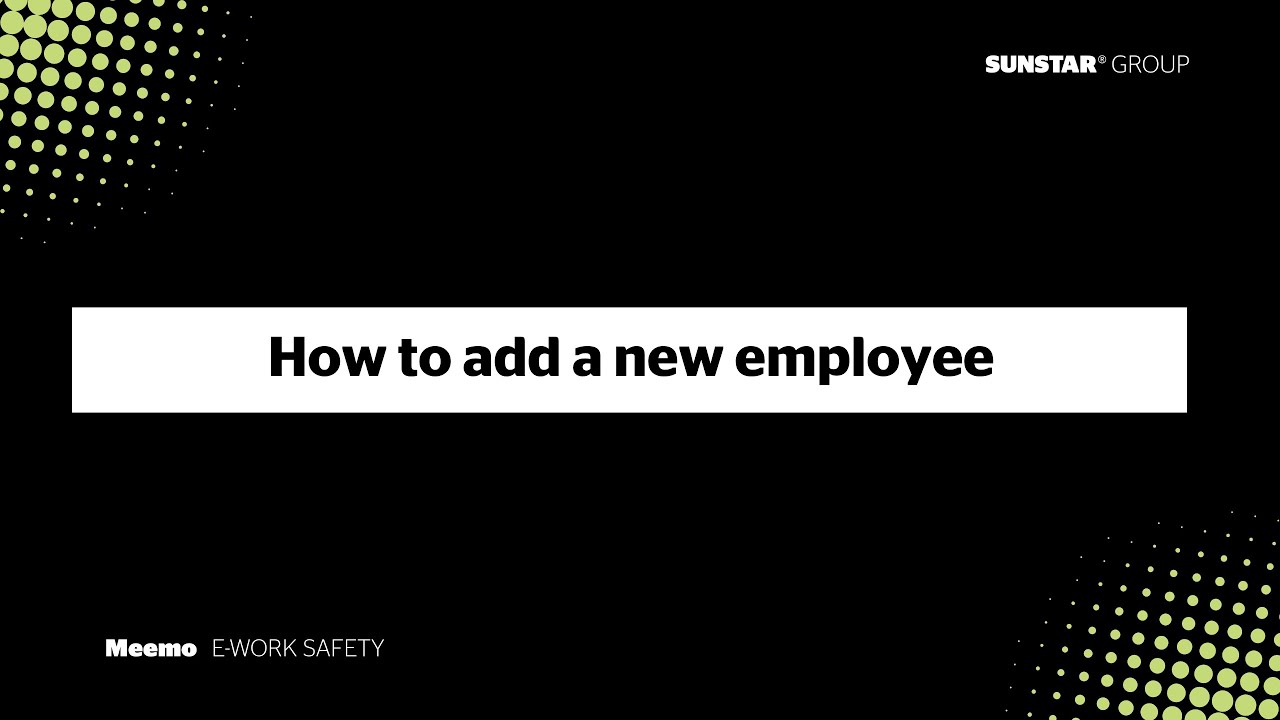 How to add a new employee - YouTube