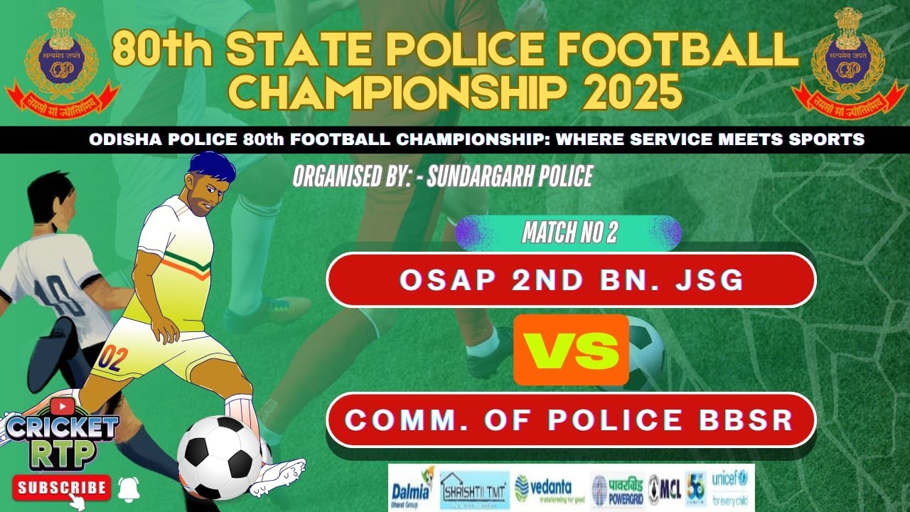 MATCH 2|80th STATE POLICE FOOTBALL CHAMPIONSHIP 2025|ORG BY:-SUNDARGARH ...