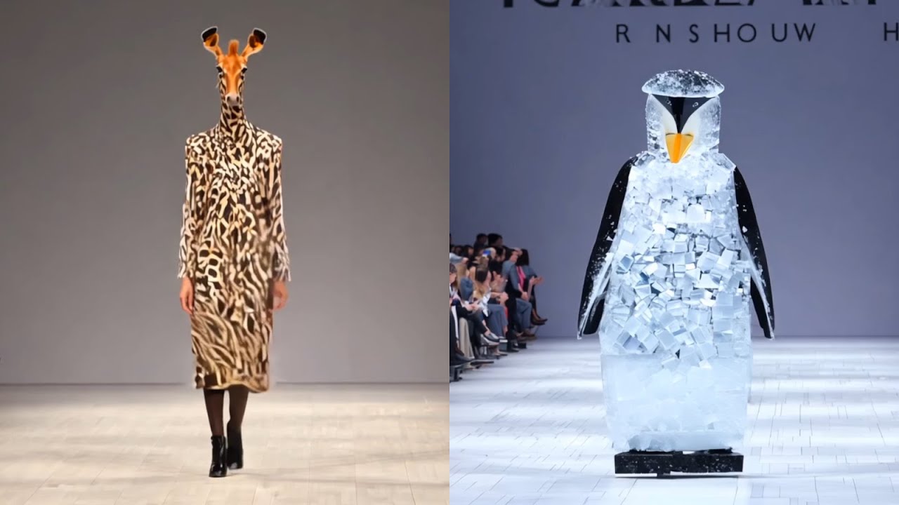 Beyond Reality Runway: Animal Fashion Show | AI Concept with Runway Gen ...