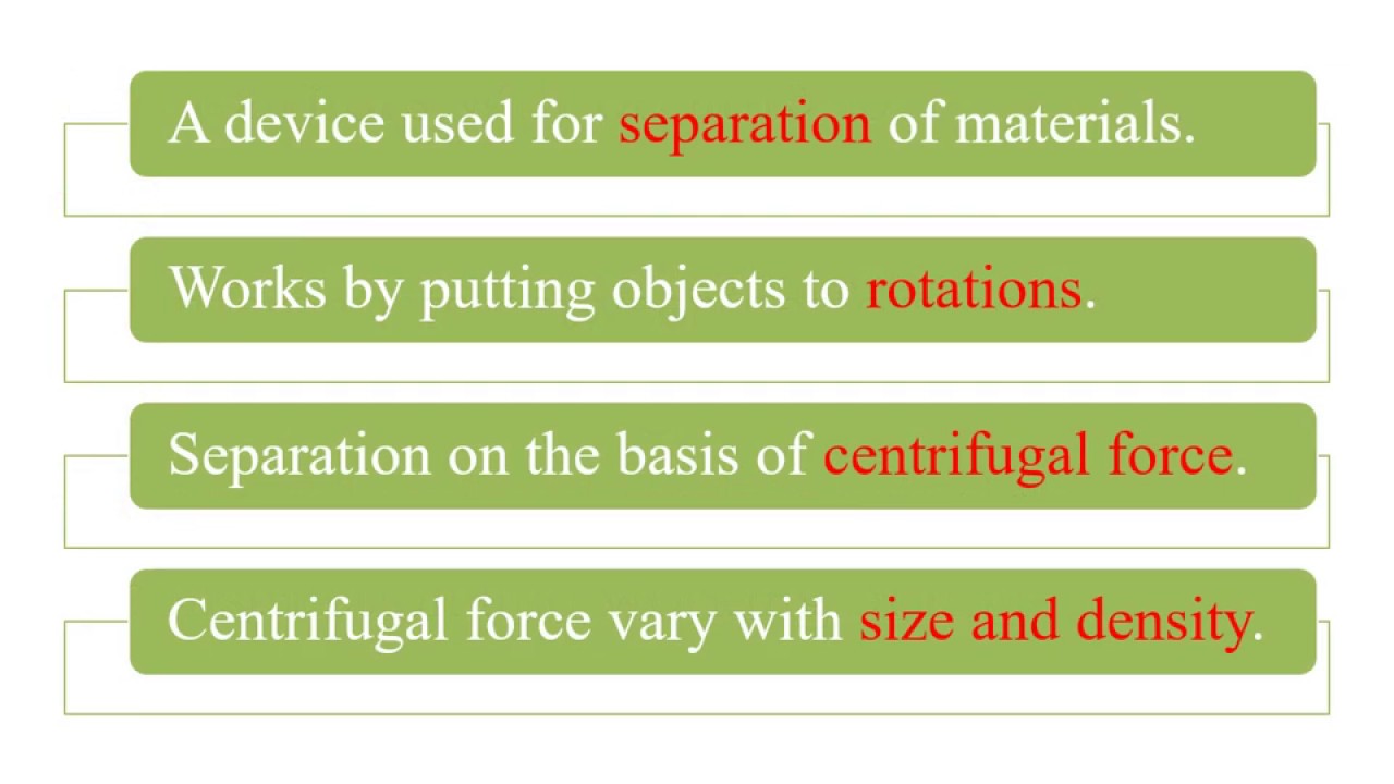 Centrifuge-classification and difference - YouTube