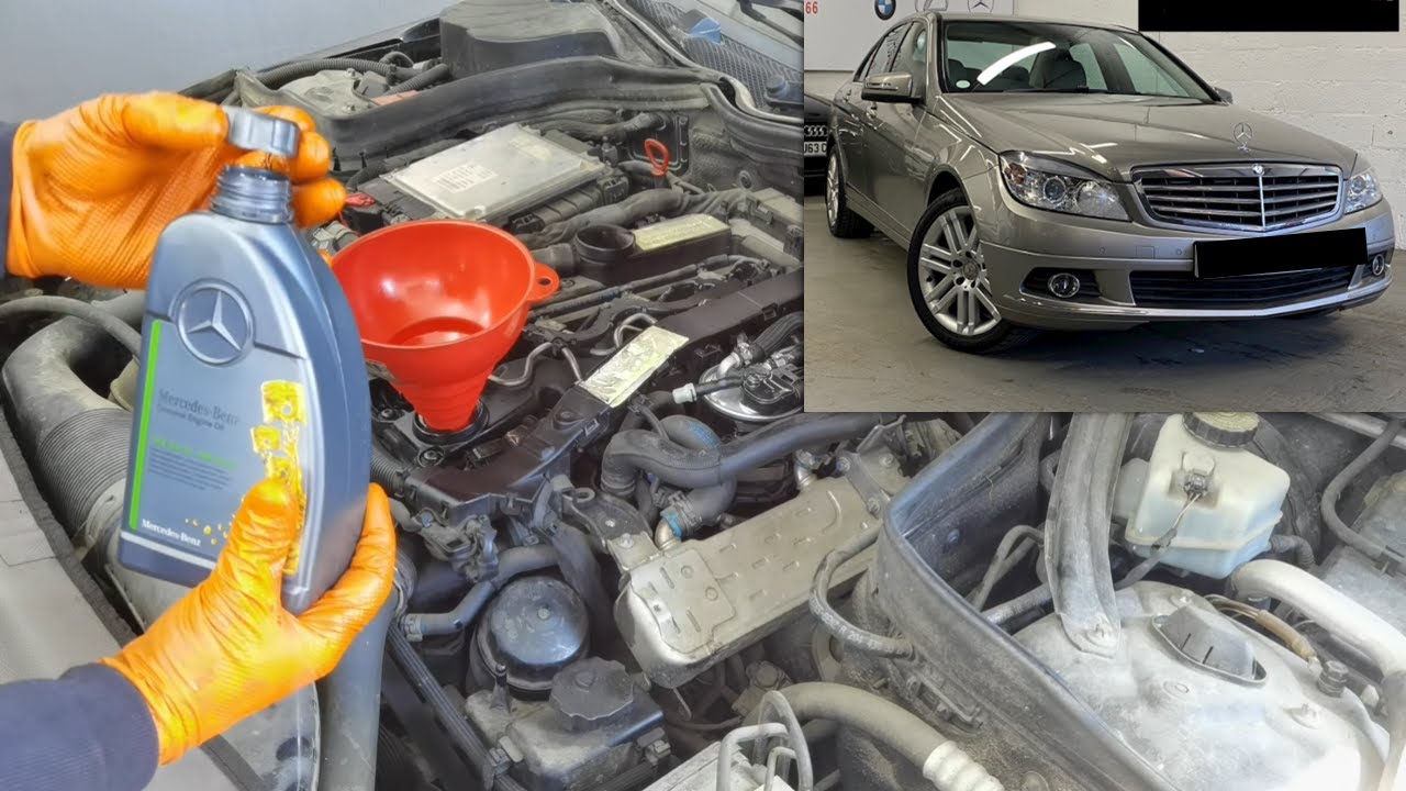 Mercedes-Benz C Class W204 Complete Oil Change! - YouTube