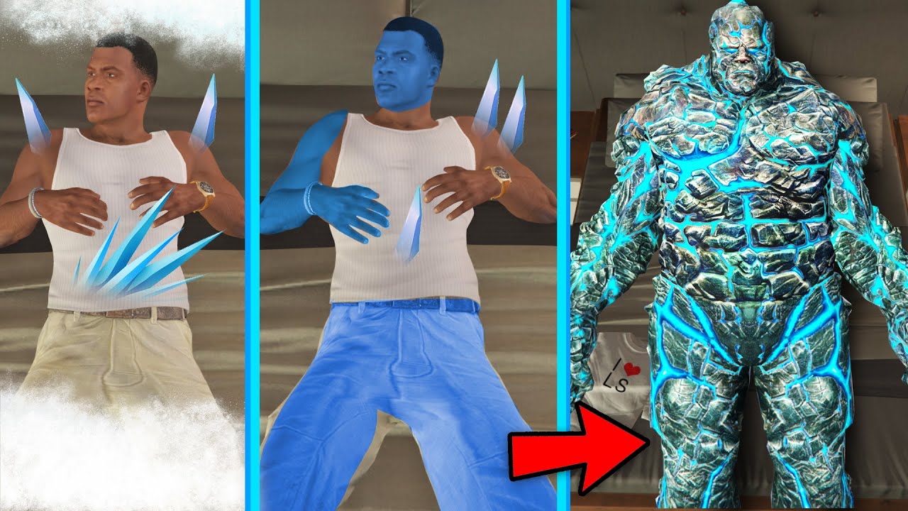 Franklin Survive 24 Hours In Ice To Transform Into Ice God ! GTA V ...