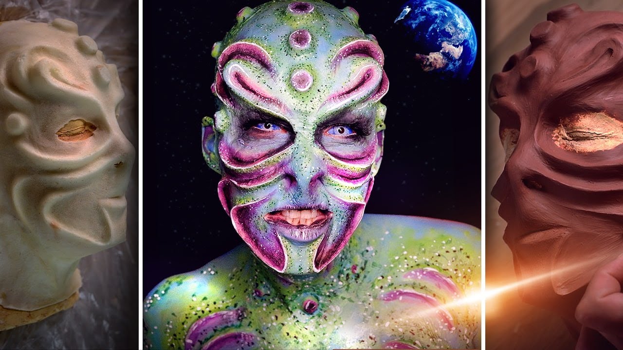 Learn how to make a Realistic Foam Mask - Fantasy Alien Mask Tutorial ...