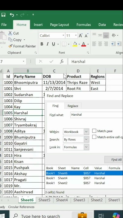 Search Specific Name in more than 100 sheets in Excel | Find One Name from multiple Excel sheets ...