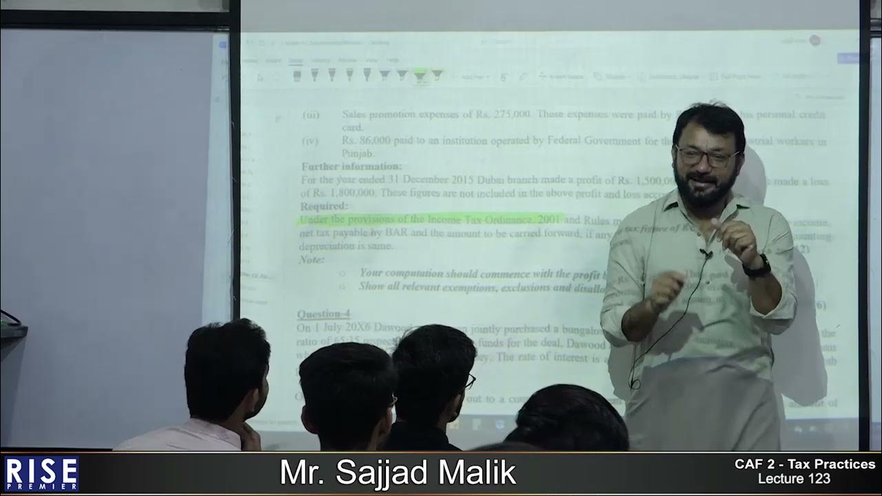 CAF 2 Tax Sajjad Malik LB Lecture 123 - YouTube