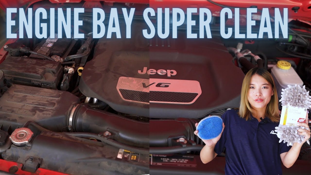 Clean My Jeep's Engine Bay For the FIRST TIME! | Super Satisfying ...