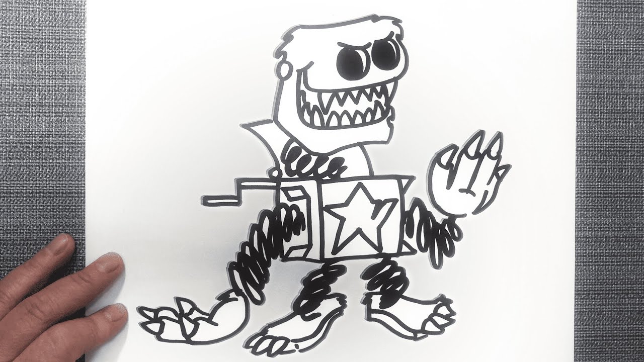 How to Draw Hostile Boxy Boo | Project Playtime - YouTube