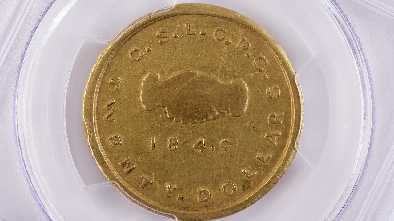 Lot 4149, The 1849 $20 Mormon Gold Coin Struck by John Kay, Featured in ...
