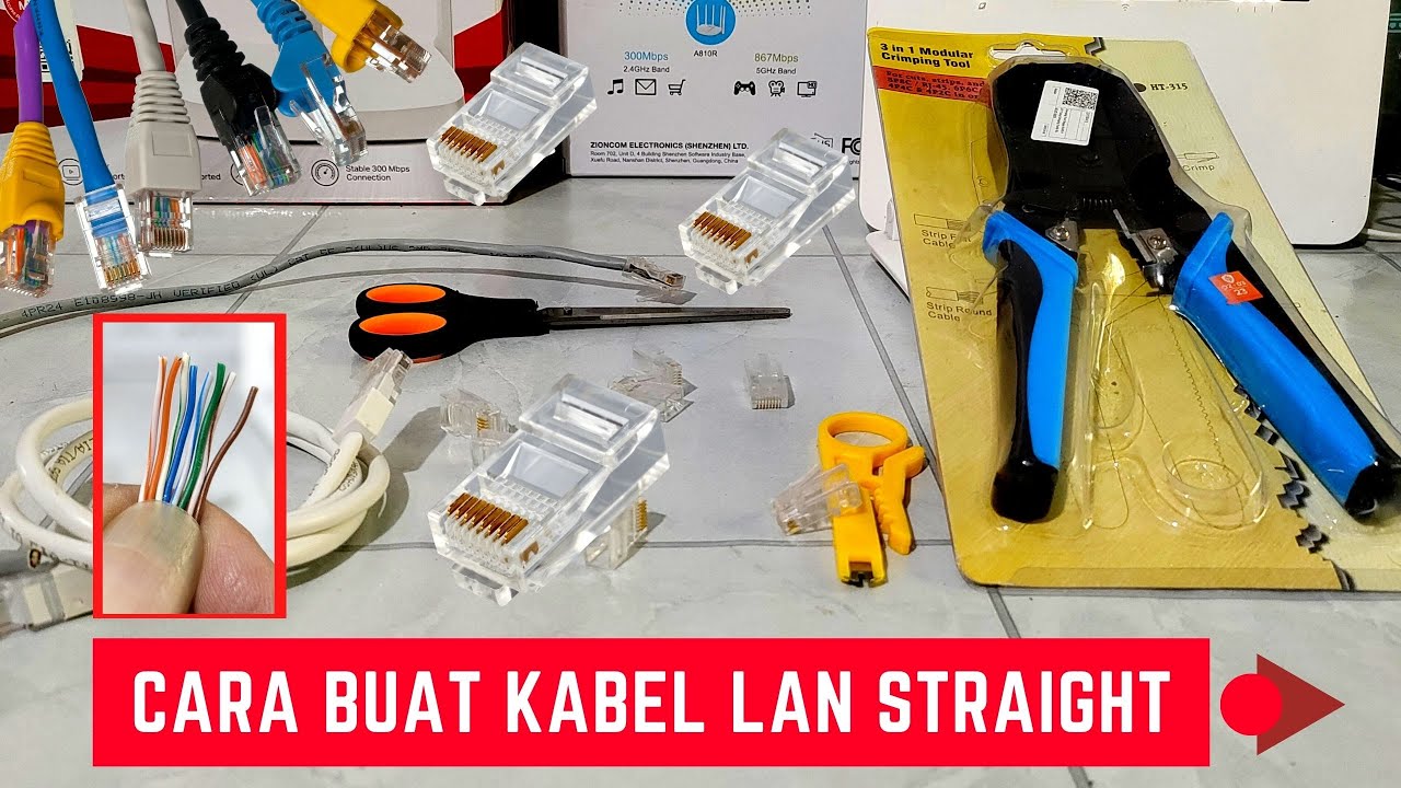 Cara Membuat Kabel UTP Straight Atau Cara Membuat Kabel LAN Dengan RJ45 ...