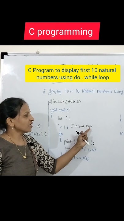 C program to display first 10 natural numbers #shorts #youtubeshorts # ...