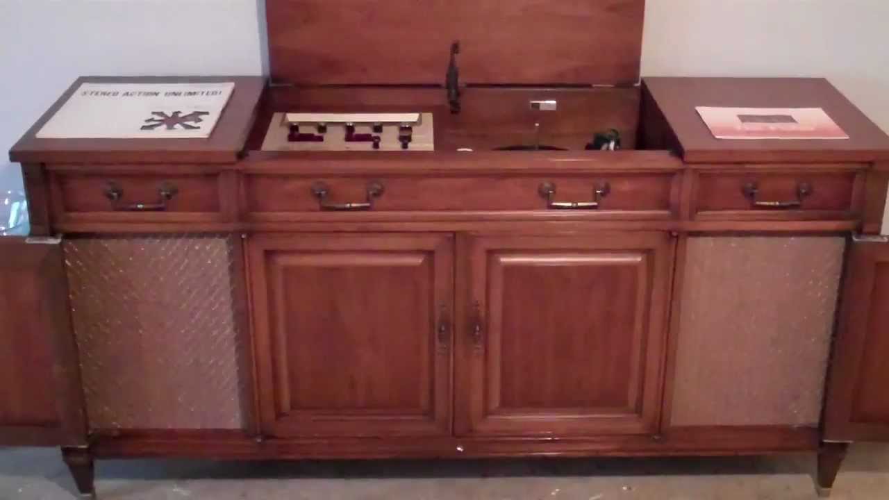 1965 Fisher Ambassador Console Stereo. Playing Stereo Unlimited Action ...