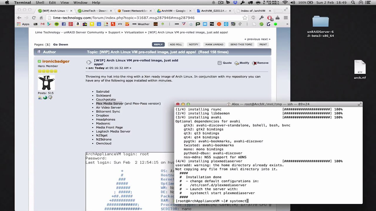 Part 3 - Xen based Arch Linux Appliance VM Introduction for unRAID v6 ...