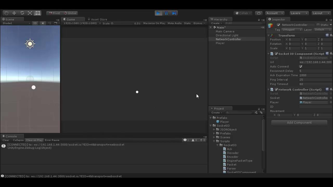Unity3D & Socket IO Movement Latency - YouTube
