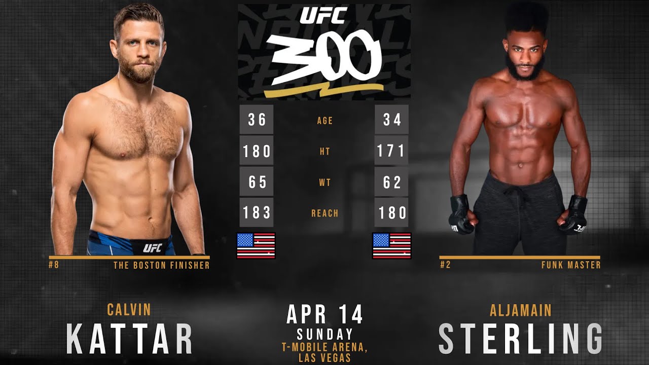 CALVIN KATTAR vs ALJAMAIN STERLING Full Fight UFC 300 - YouTube