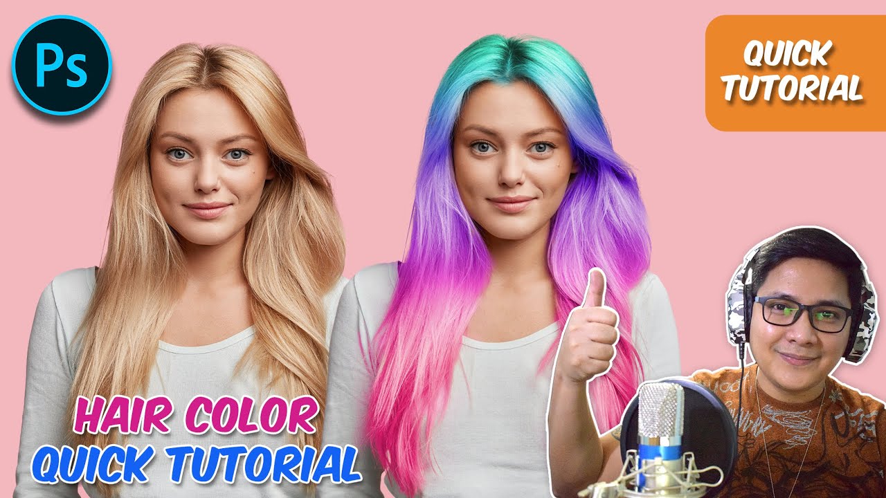 Change Hair Color - Adobe Photoshop ( Maestro Quick Tutorial ) - YouTube