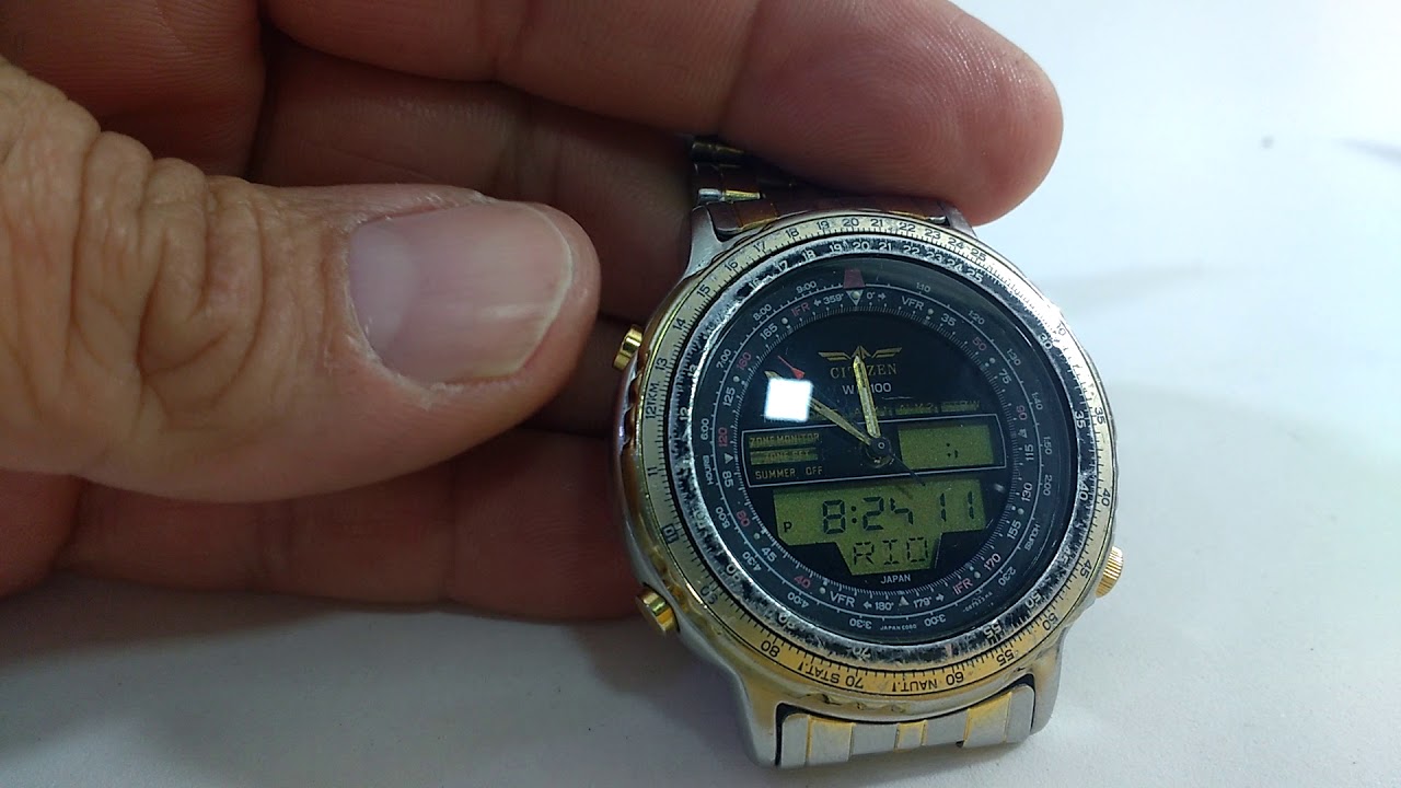 Como ajustar as horas do Citizen C080 New wingman 32 países! - YouTube