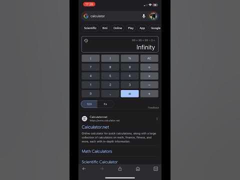 How to get infinity on a calculator - YouTube