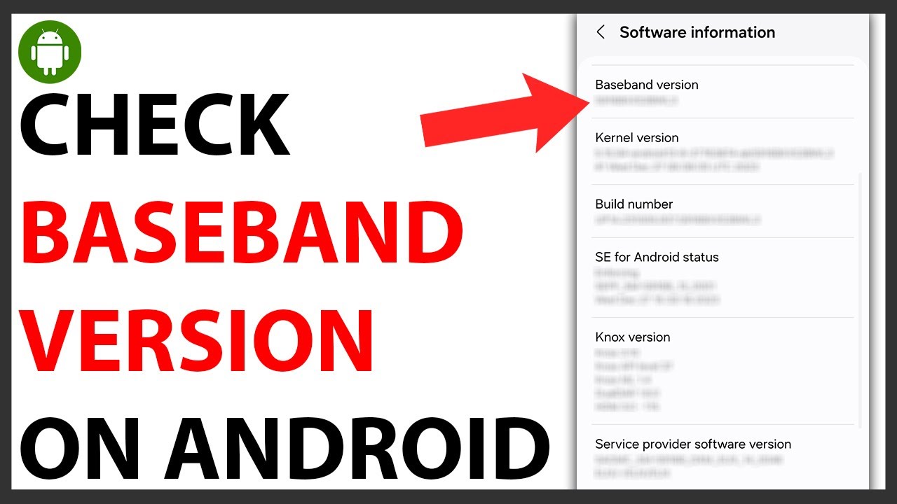 How to Check Baseband Version on Android [QUICK GUIDE] - YouTube