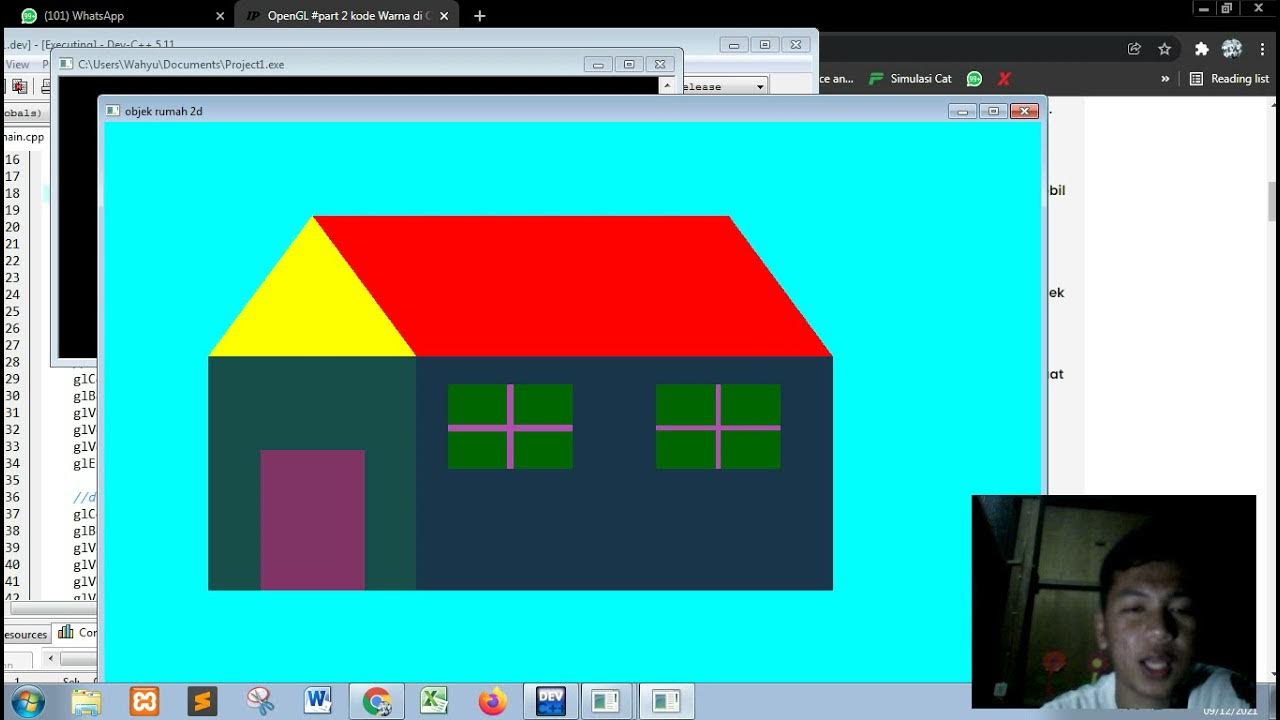 Membuat objek 2D dengan opengl Dev C++ - YouTube