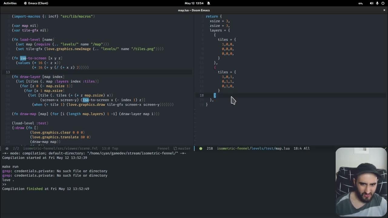 Live Coding an isometric tile editor in Fennel+Love2d (Part 2: OOP and start of editor ) - YouTube