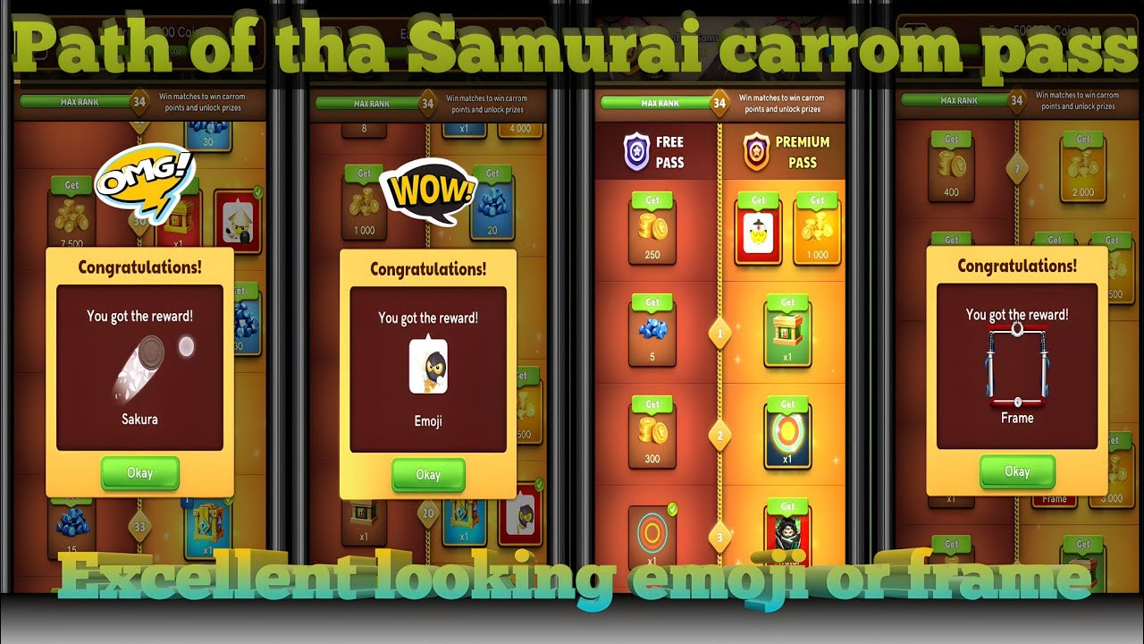 ️👑Path of tha Samurai carrom pass 💓5 Grand master chest open 😺👐 new ...