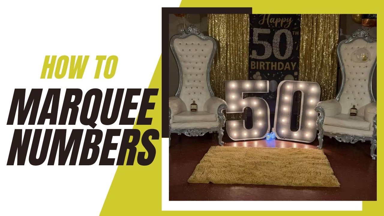 DIY 3ft Marquee Numbers | Quick and Easy - YouTube