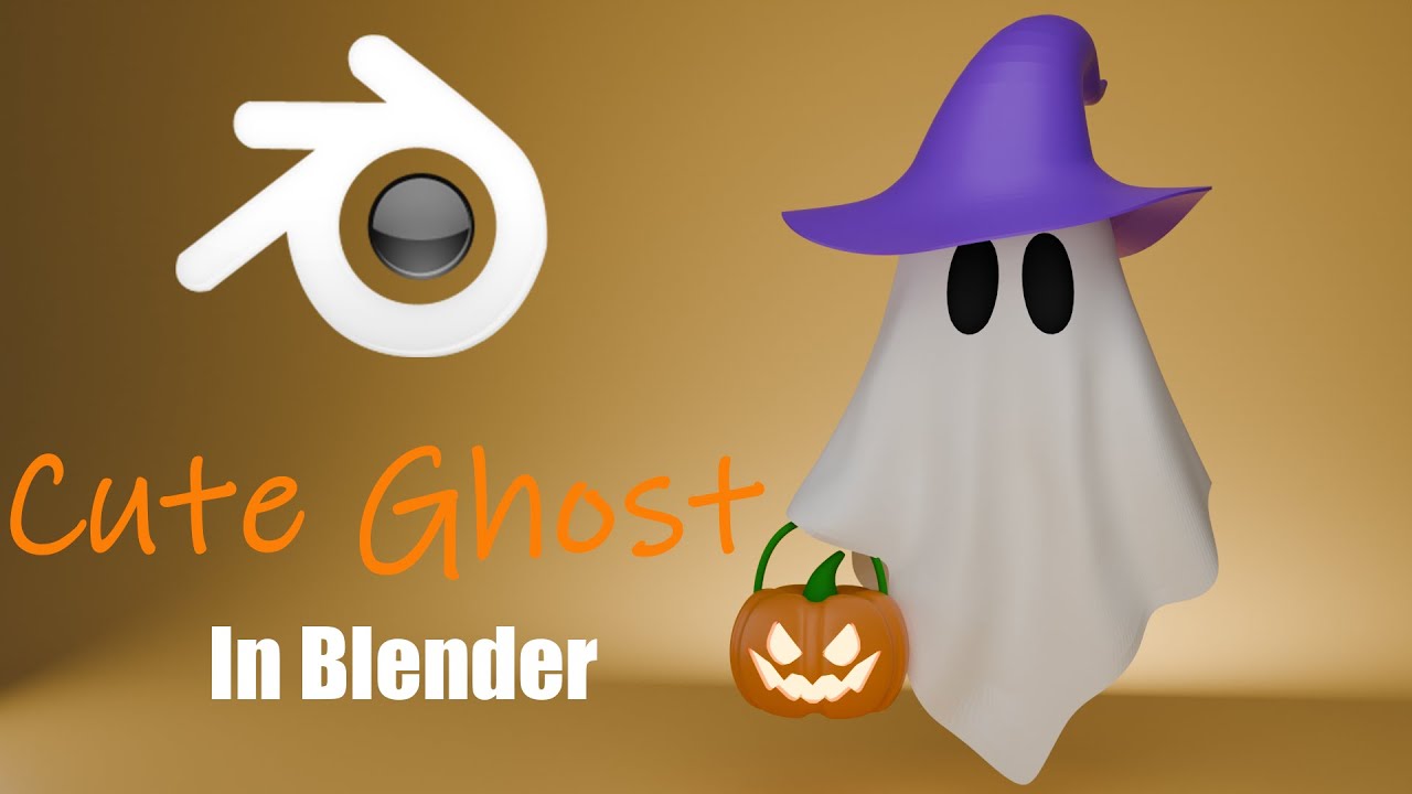 Cute Ghost in Blender - 3D Modeling Timelapse - YouTube
