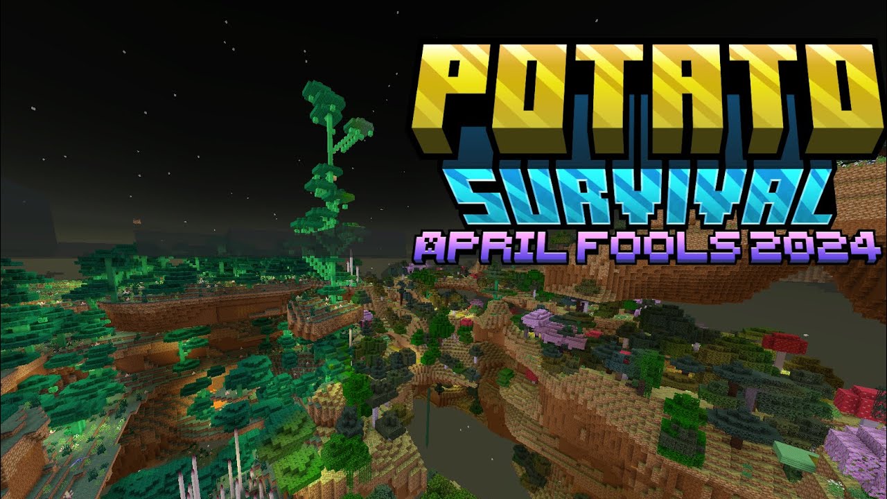 Surviving The Potato Dimension! Minecraft April Fools 2024 Potato World ...