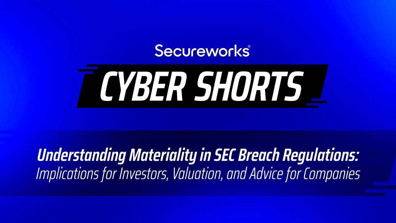 Understanding Materiality in SEC Breach Regulations - YouTube