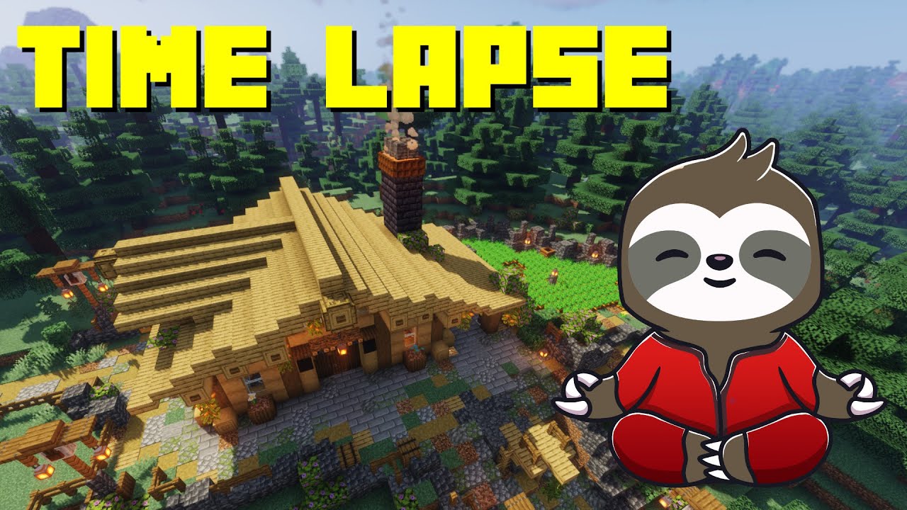 Minecraft Build Time Lapse - Build a Starter Log Cabin - YouTube