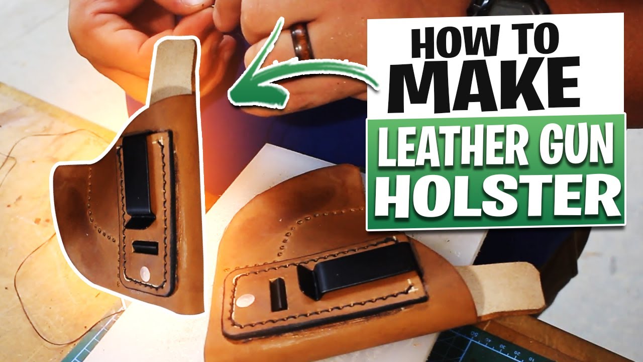 How To Make A Leather Gun Holster - Making A Pancake Holster - YouTube