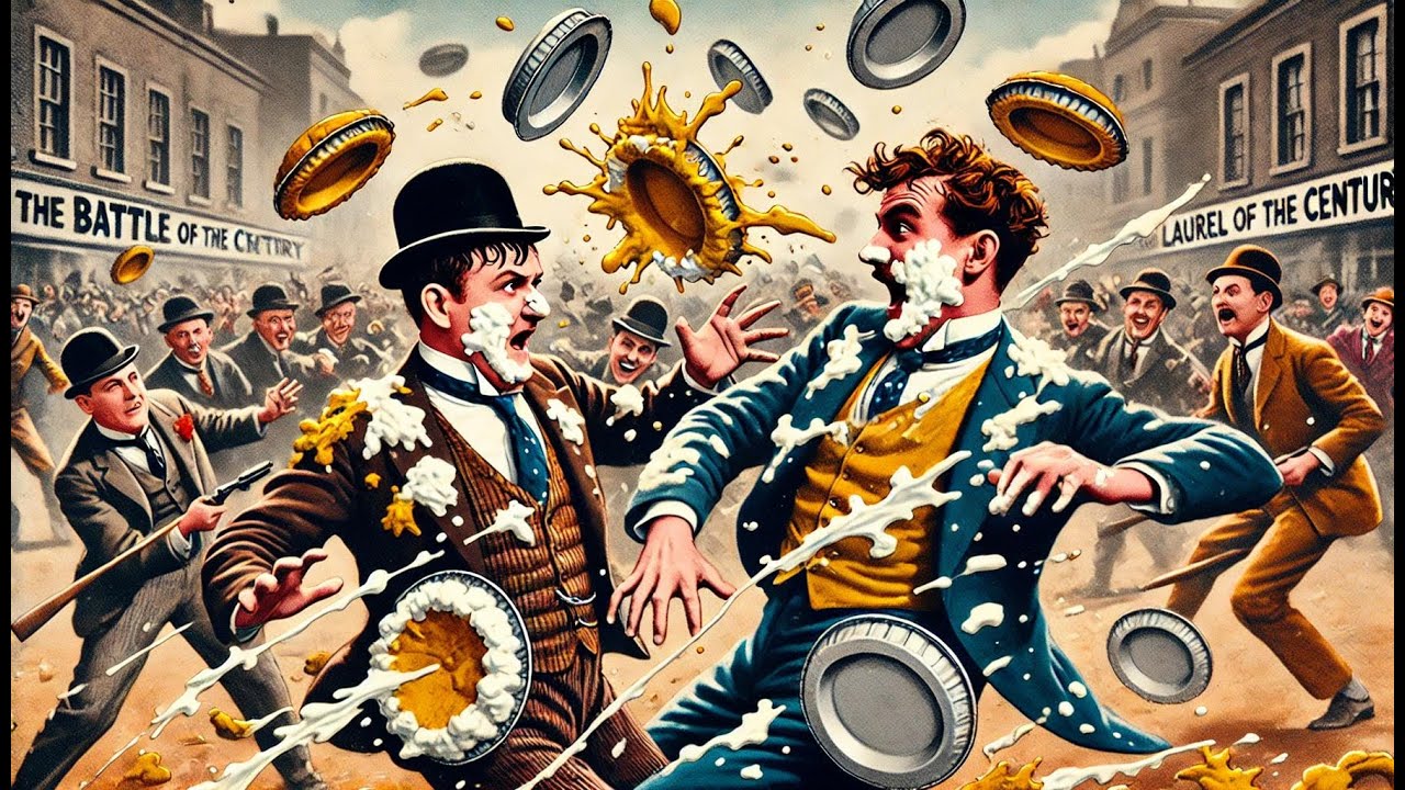 Laurel & Hardy - "Battle of the Century" 🎩🔨 (Full Episode Colorized in ...