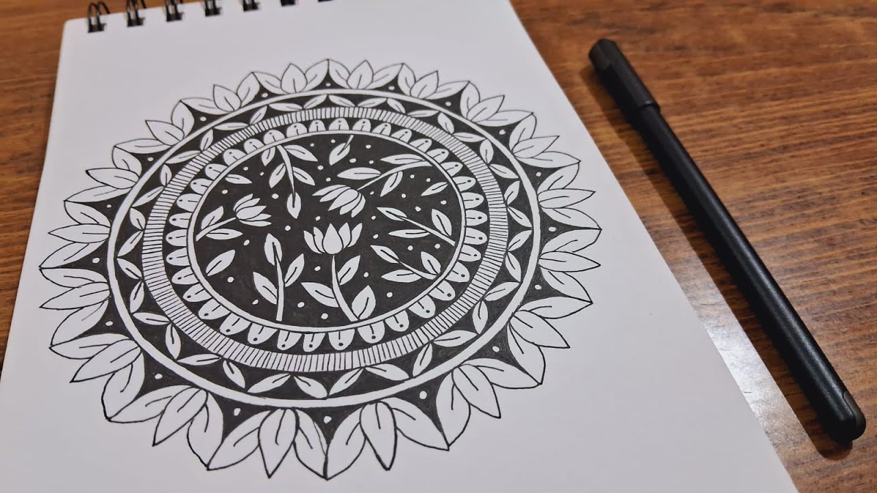Mandala Art / Simple Mandala Drawing / Stress relief Art Activities ...