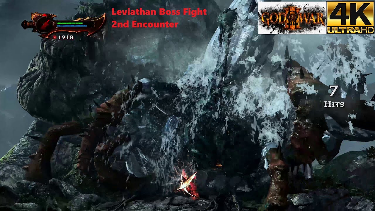 God Of War 3 Boss Fight : Leviathan Second Encounter (4K) 60fps On ...