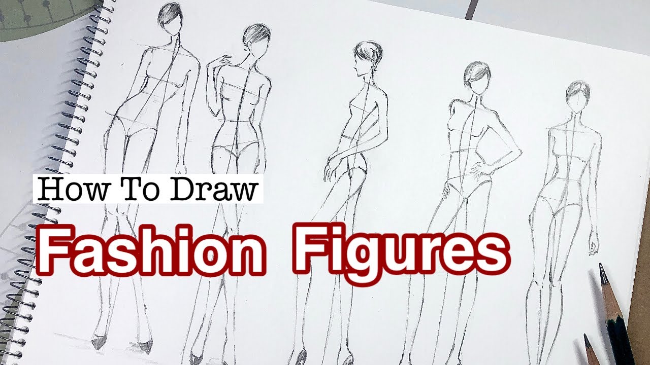 How to draw different figures /fashion illustration/ croquis - YouTube