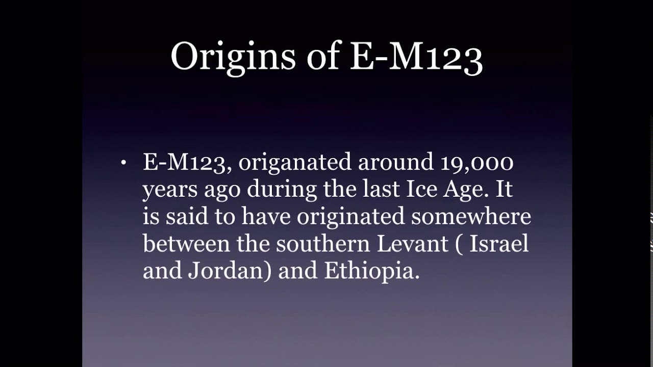 Haplogroup E-M123 - YouTube