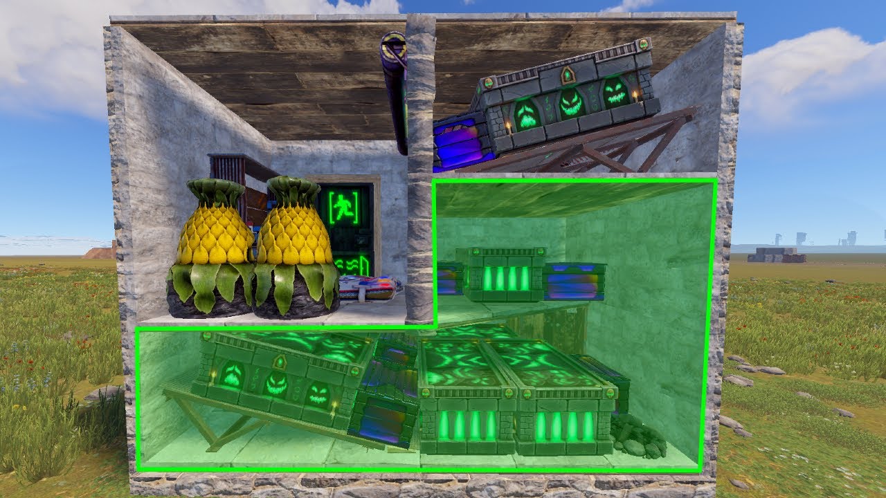 BEST 2x1 Base in RUST 2023 (8 Large Boxes, 5 Furnaces and MUCH More) - YouTube