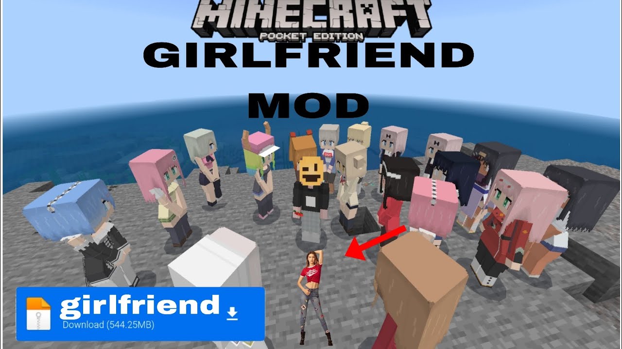 Get girlfriend in minecraft pe 1.20+| Girlfriend 😍 mod for mcpe 1.20 ...