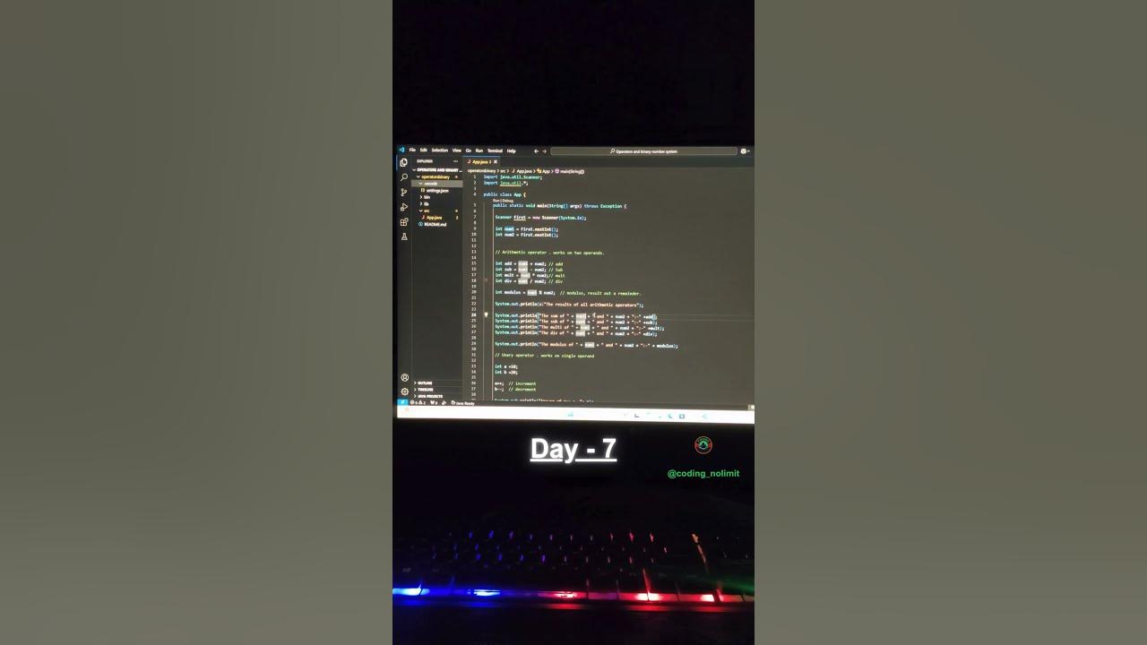 Day-7 Challenge 🎯 Java programming 👨‍💻. coding_nolimit #shorts #youtubeshorts #coding #java ...