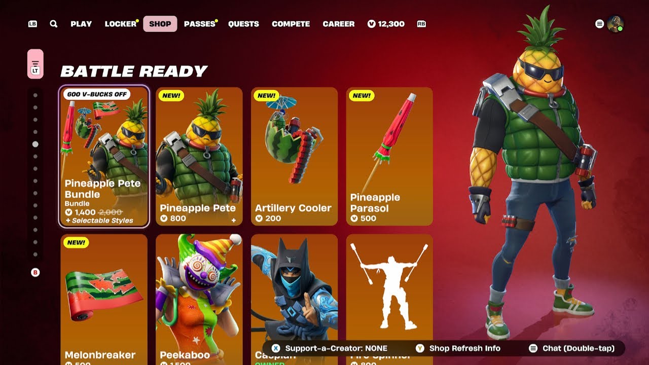 FORTNITE BUYING PINEAPPLE PETE BUNDLE - YouTube