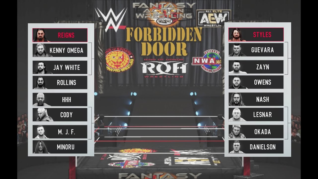 Part 3 3.3 FAW60 AEW WWE NJPW Forbidden Door Tournaments 2 World Title ...