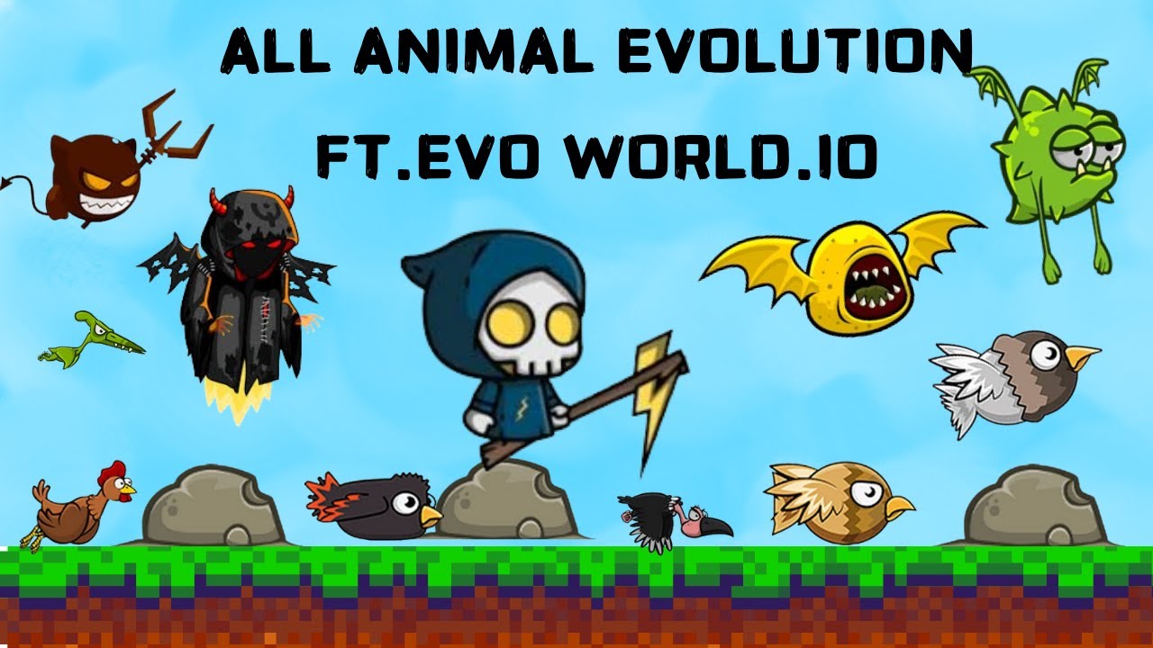 "All Animal Evolution | Epic Evolution Challenge ft. EvoWorld.io ...