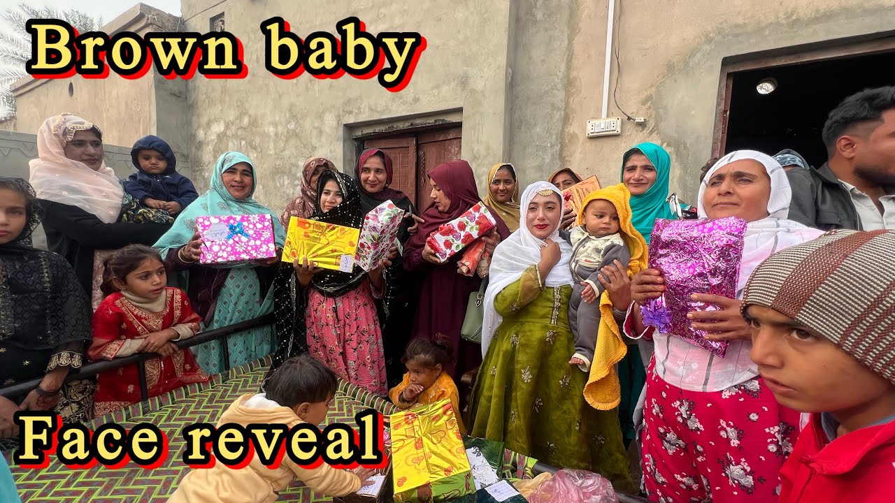 Brown baby face reveal Roxana Village food - YouTube